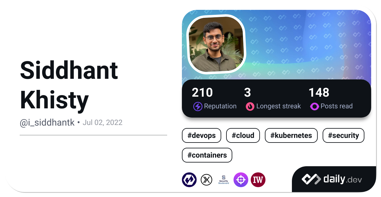 Siddhant Khisty (@i_siddhantk) | daily.dev
