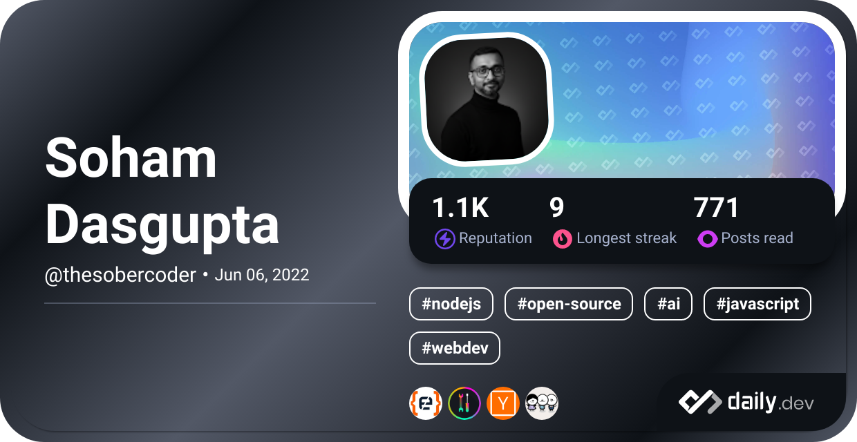 Recent posts by Soham Dasgupta (@thesobercoder) | daily.dev