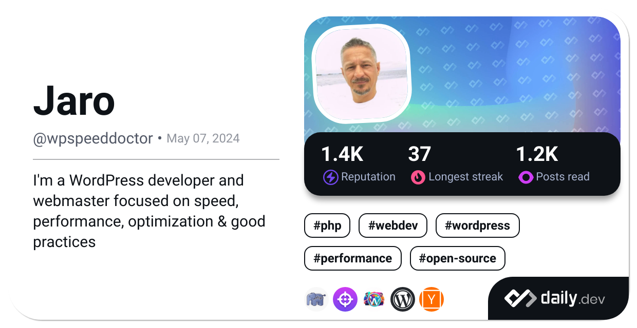 Recent posts by Jaro (@wpspeeddoctor) | daily.dev