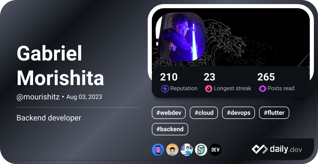 Gabriel Morishita (@mourishitz) | daily.dev
