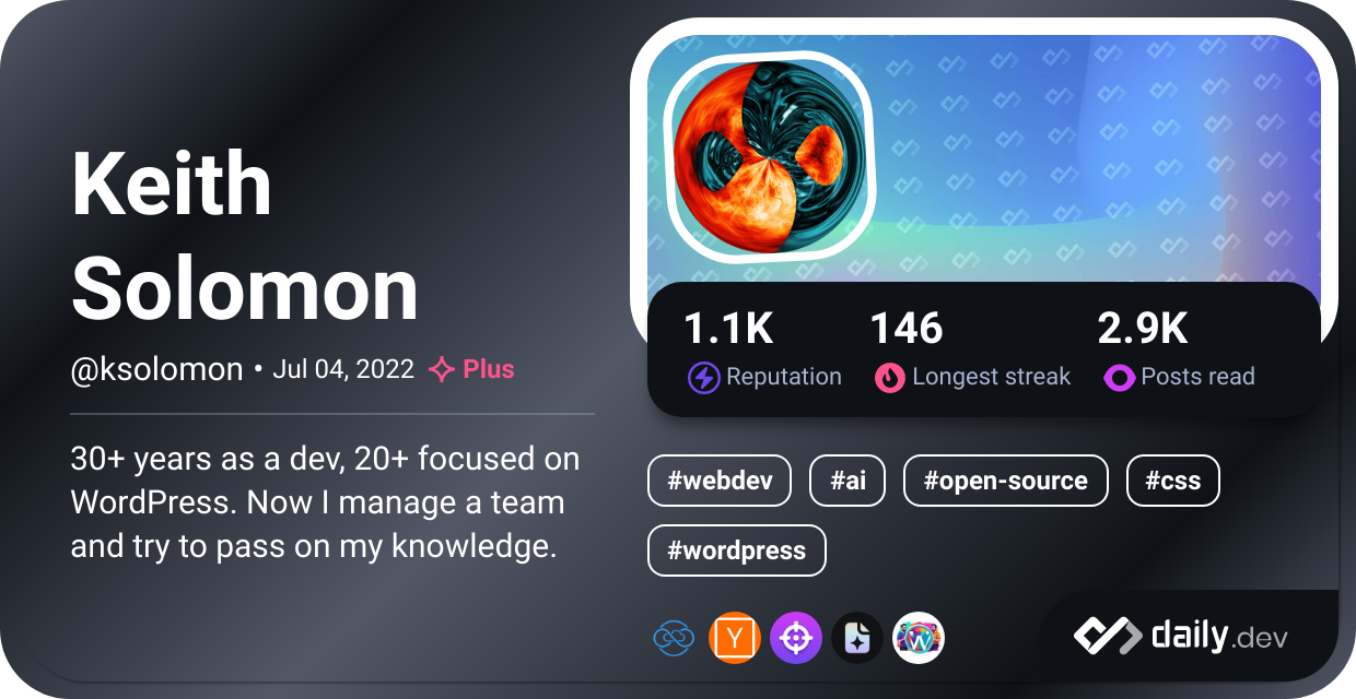 Recent posts by Keith Solomon (@ksolomon) | daily.dev