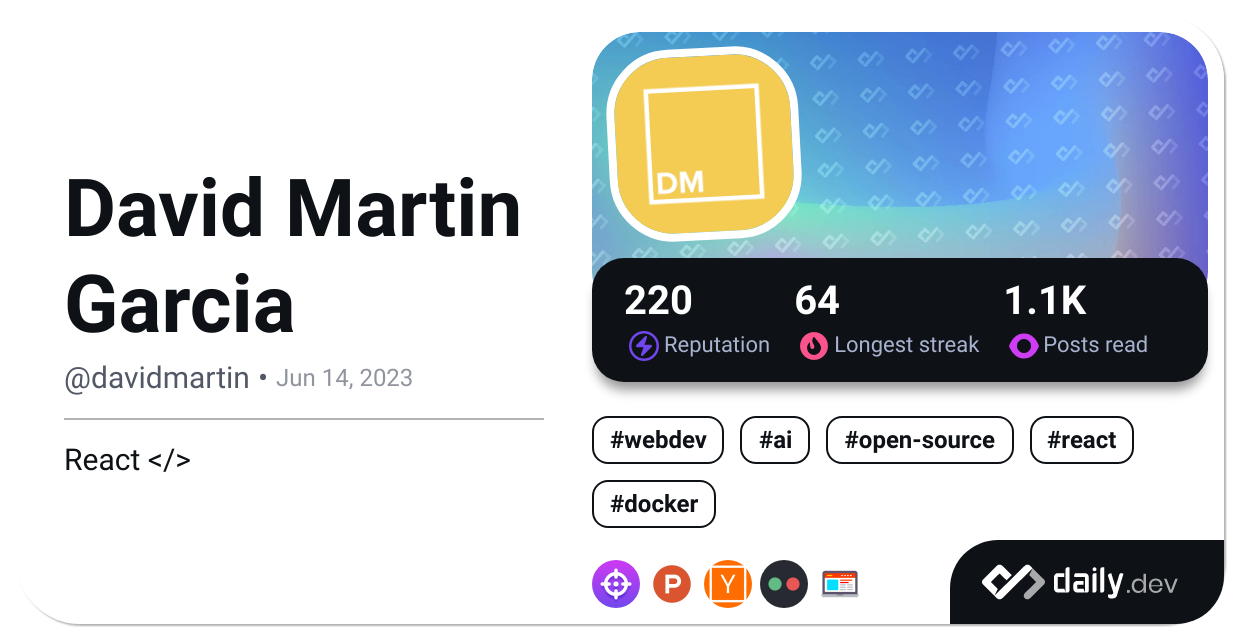 David Martin Garcia (@davidmartin) | daily.dev