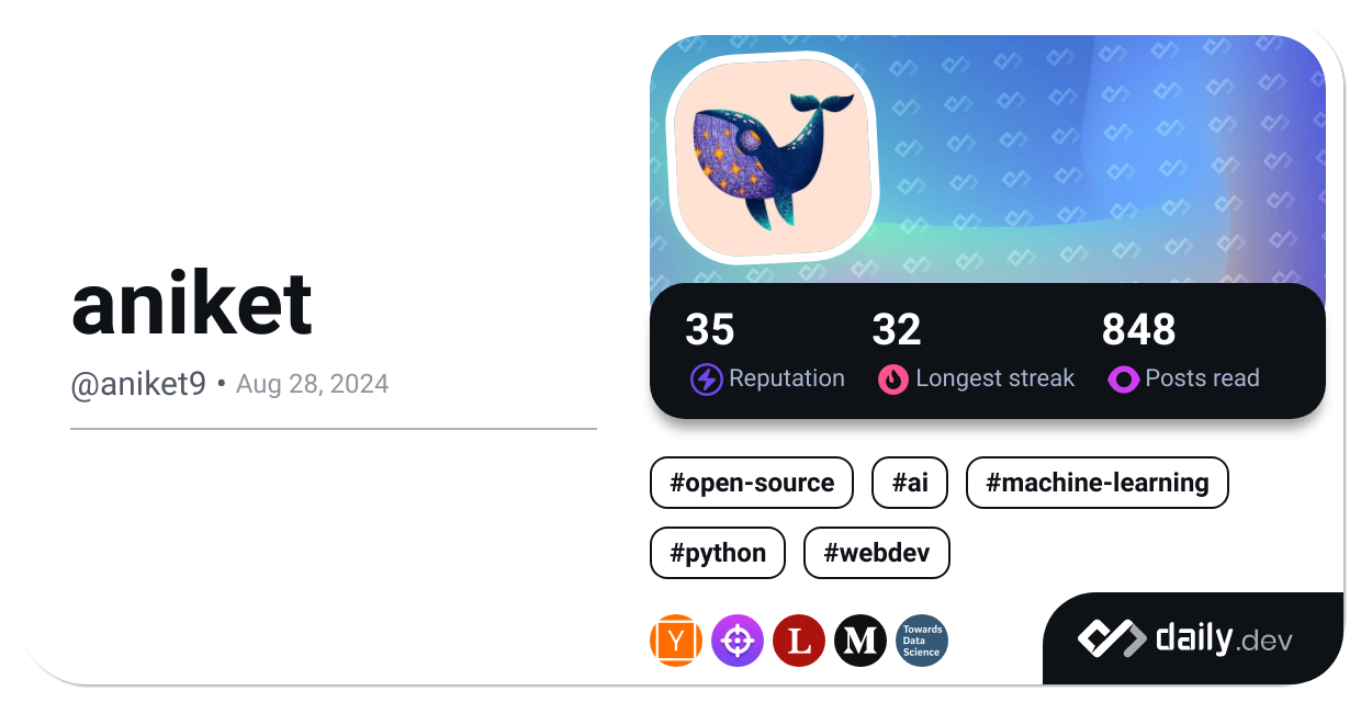 aniket (@aniket9) | daily.dev