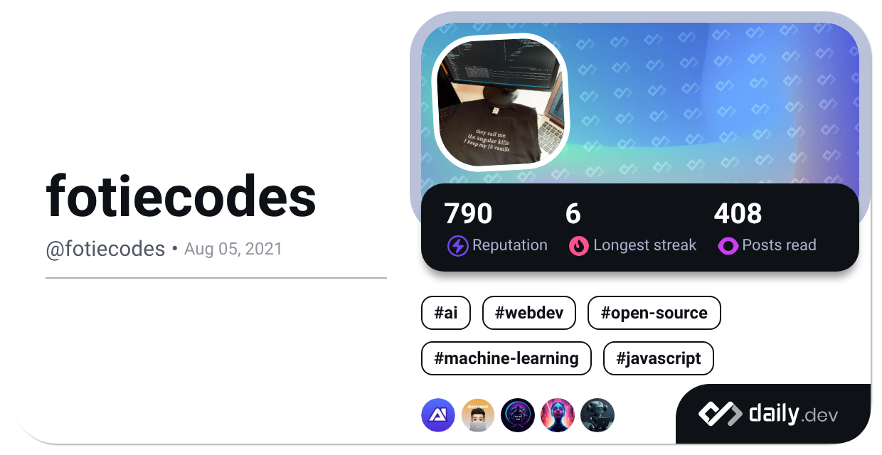 fotiecodes (@fotiecodes) | daily.dev