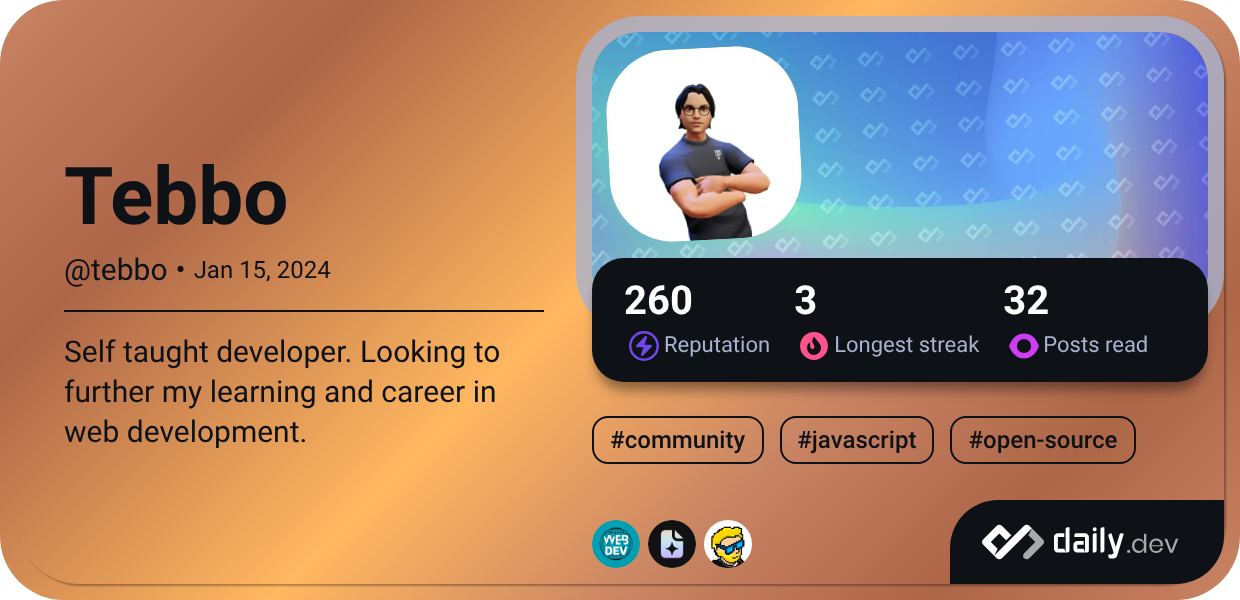 Tebbo (@tebbo) | daily.dev
