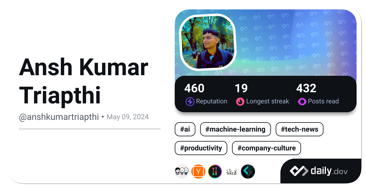 Ansh Kumar Triapthi (@anshkumartriapthi) | daily.dev