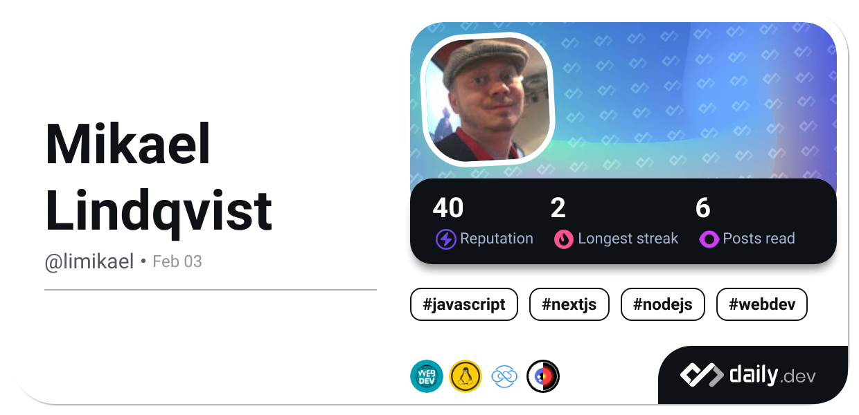 Mikael Lindqvist (@limikael) | daily.dev