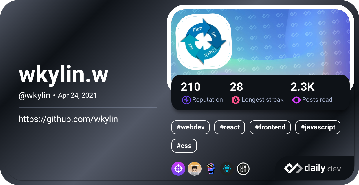 wkylin.w (@wkylin) | daily.dev
