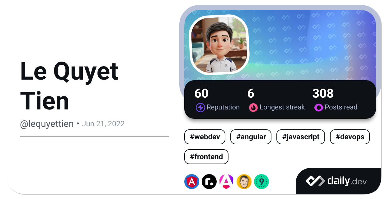 Le Quyet Tien (@lequyettien) | daily.dev