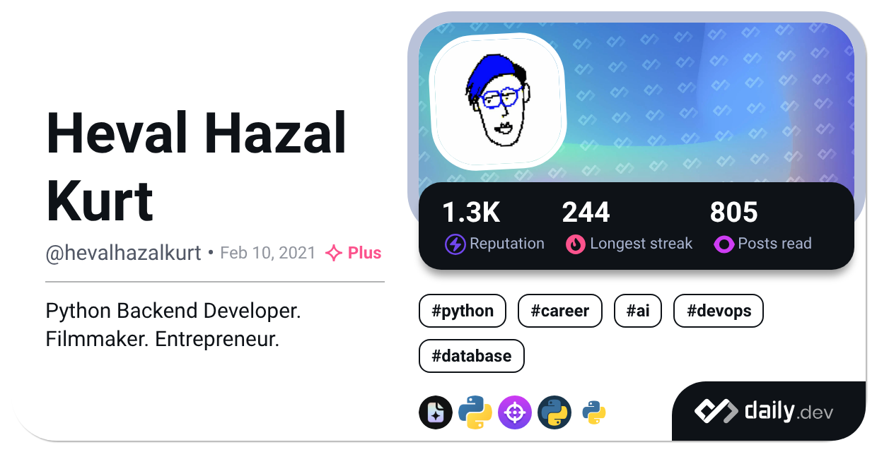 Heval Hazal Kurt (@hevalhazalkurt) | daily.dev