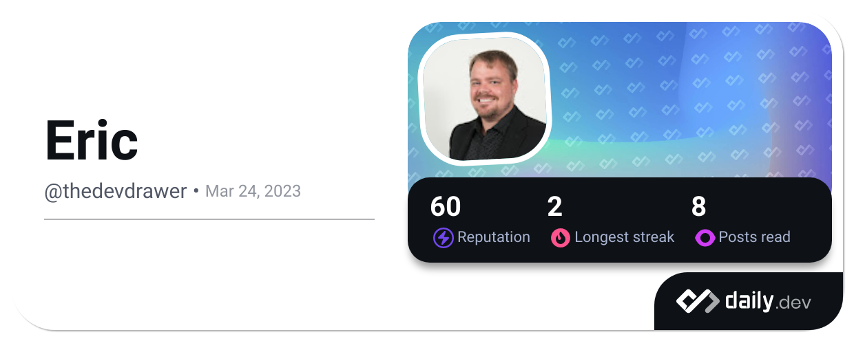 Eric (@thedevdrawer) | daily.dev