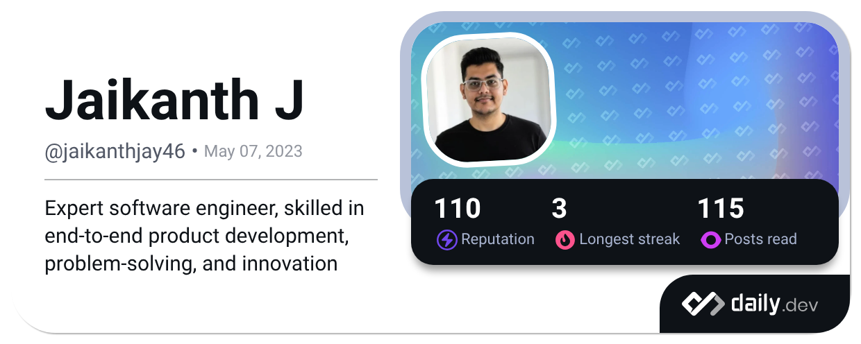 Recent posts by Jaikanth J (@jaikanthjay46) | daily.dev