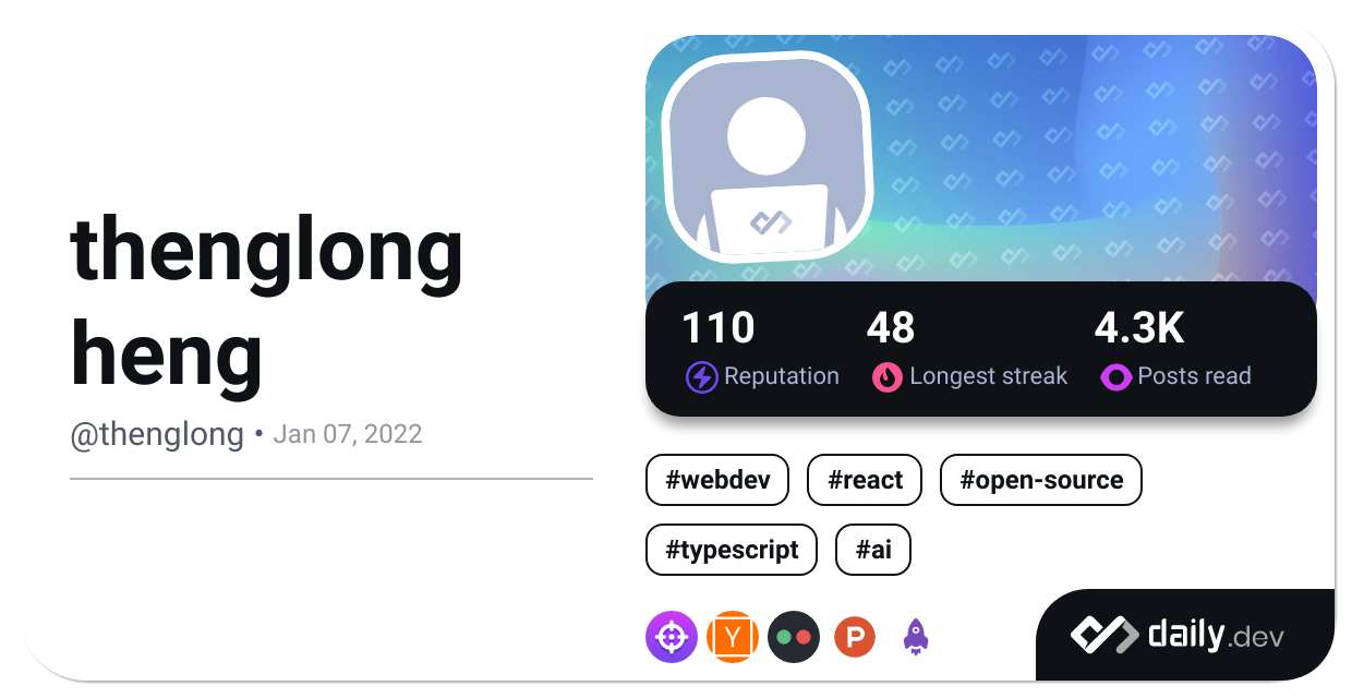 Recent posts by thenglong heng (@thenglong) | daily.dev