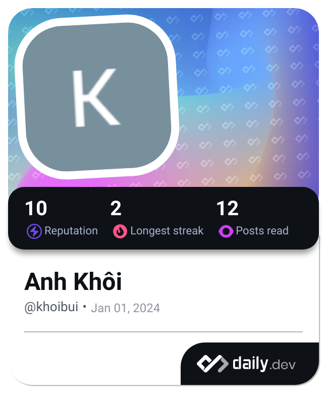 KhoiBui16 (Anh Khoi) · GitHub