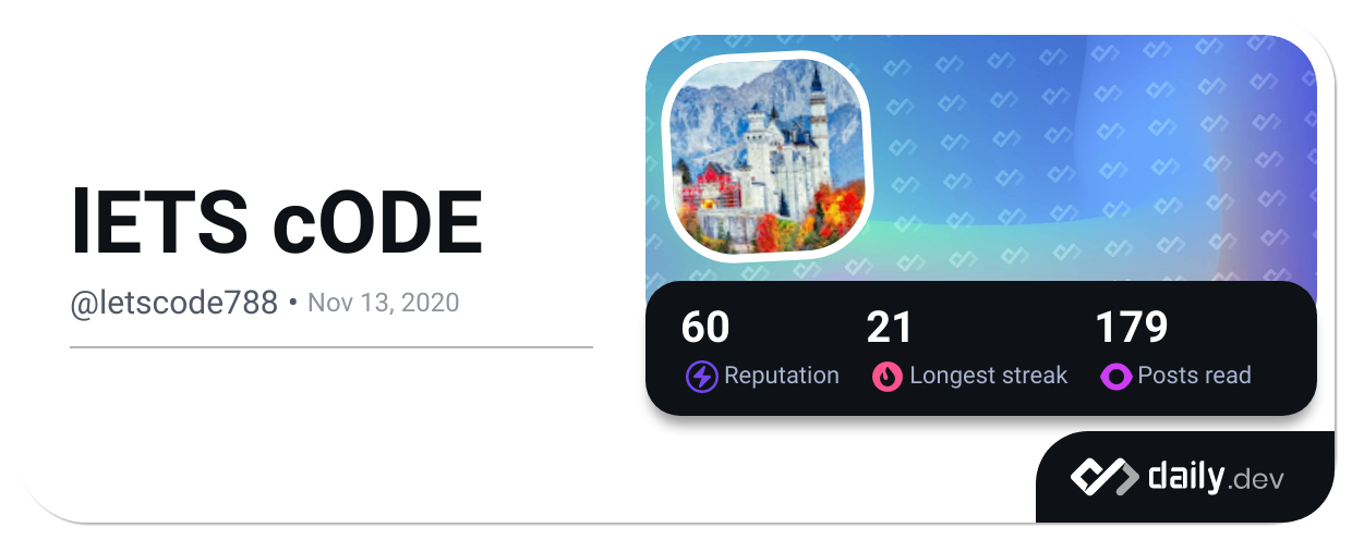 lETS cODE (@letscode788) | daily.dev