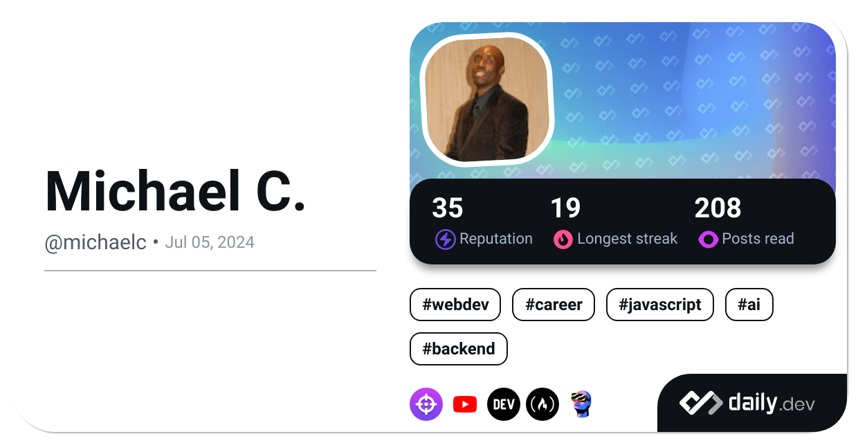 Michael C. (@michaelc) | daily.dev