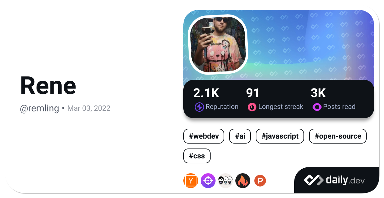 Rene (@remling) | daily.dev