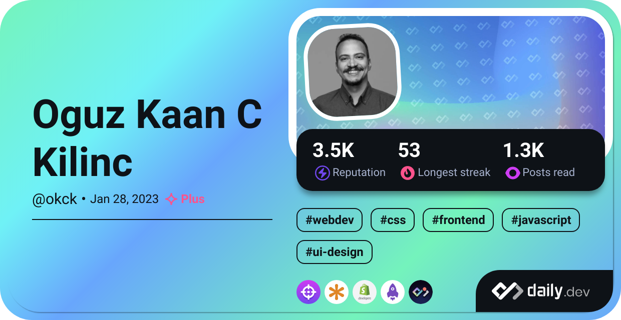 Recent posts by Oguz Kaan C Kilinc (@okck) | daily.dev