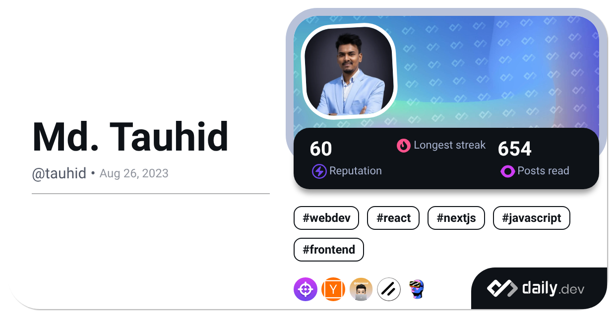 Md. Tauhid (@tauhid) | daily.dev