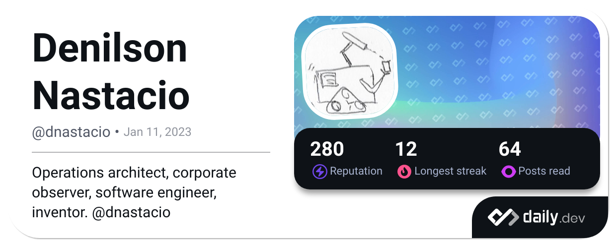 Denilson Nastacio (@dnastacio) | daily.dev