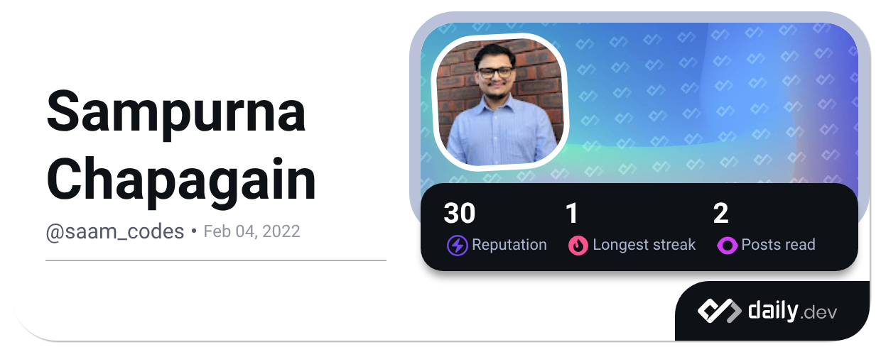 Sampurna Chapagain (@saam_codes) | daily.dev