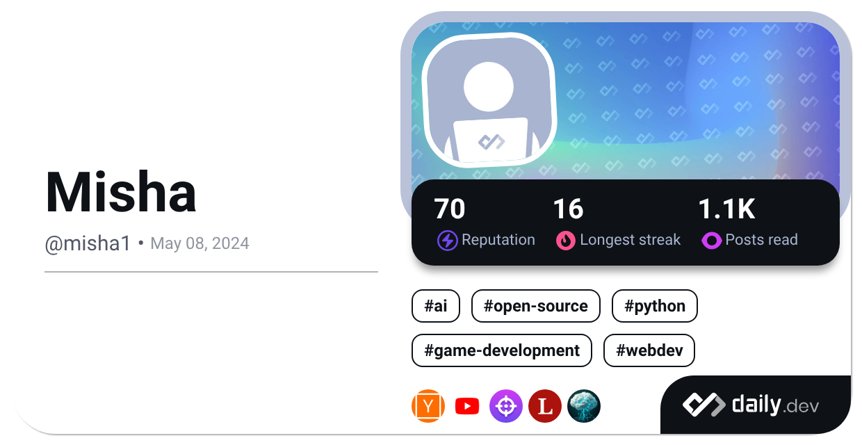 Misha (@misha1) | daily.dev