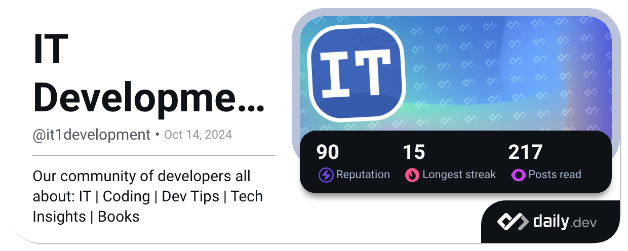 It Development Coding It1development Daily Dev