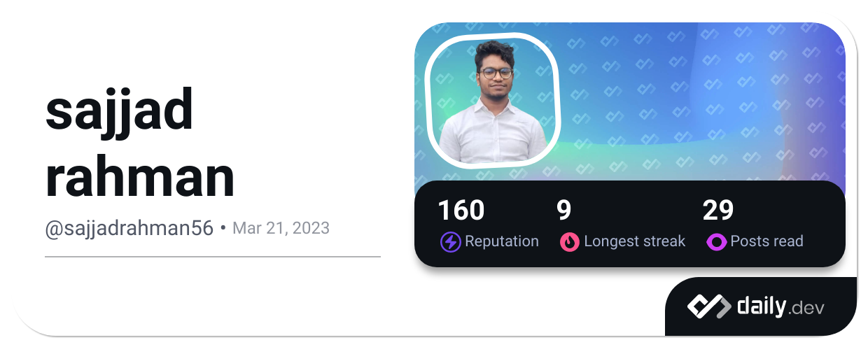 sajjad rahman | daily.dev