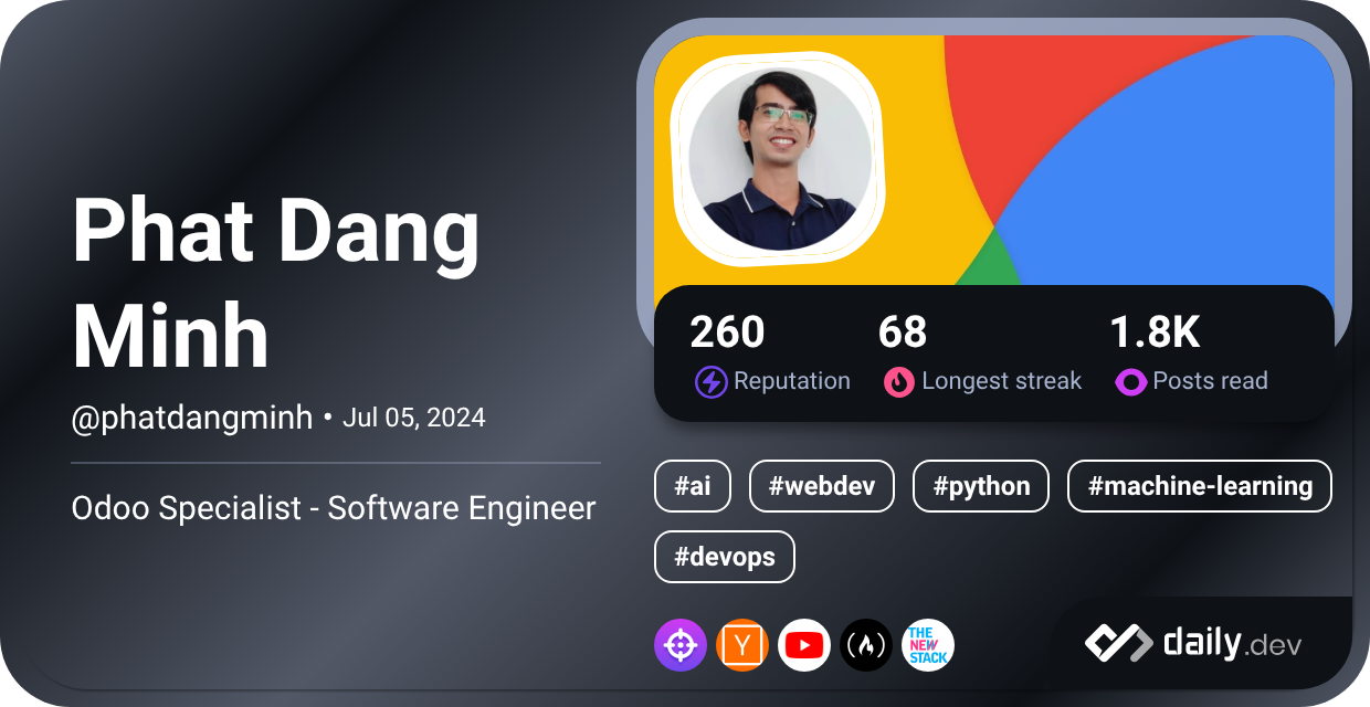 Phat Dang Minh (@phatdangminh) | daily.dev