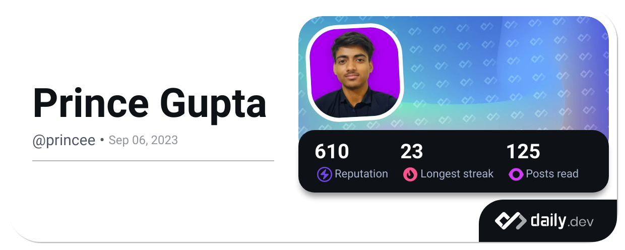 Prince Gupta (@princee) | daily.dev