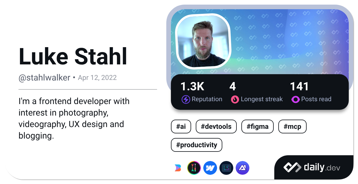 Lucas Stahl (@stahlwalker) | daily.dev