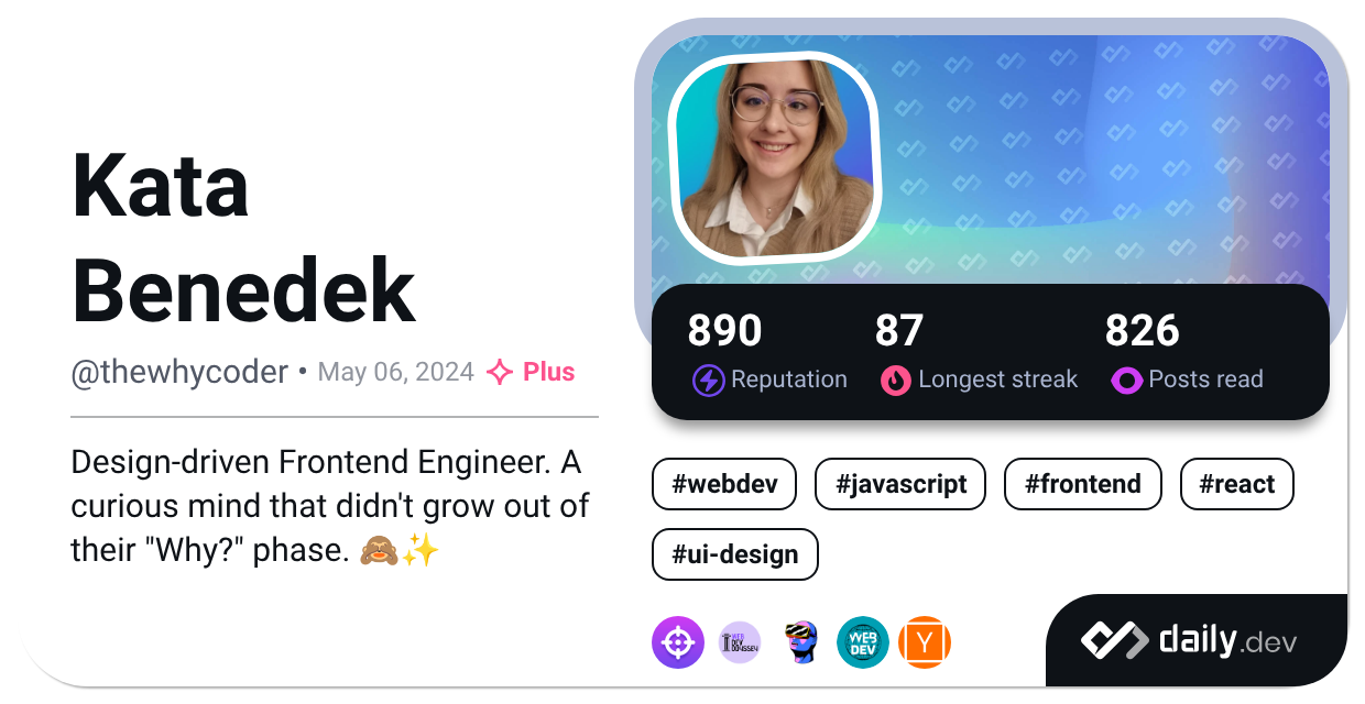 Kata Benedek (@katabenedek) | daily.dev