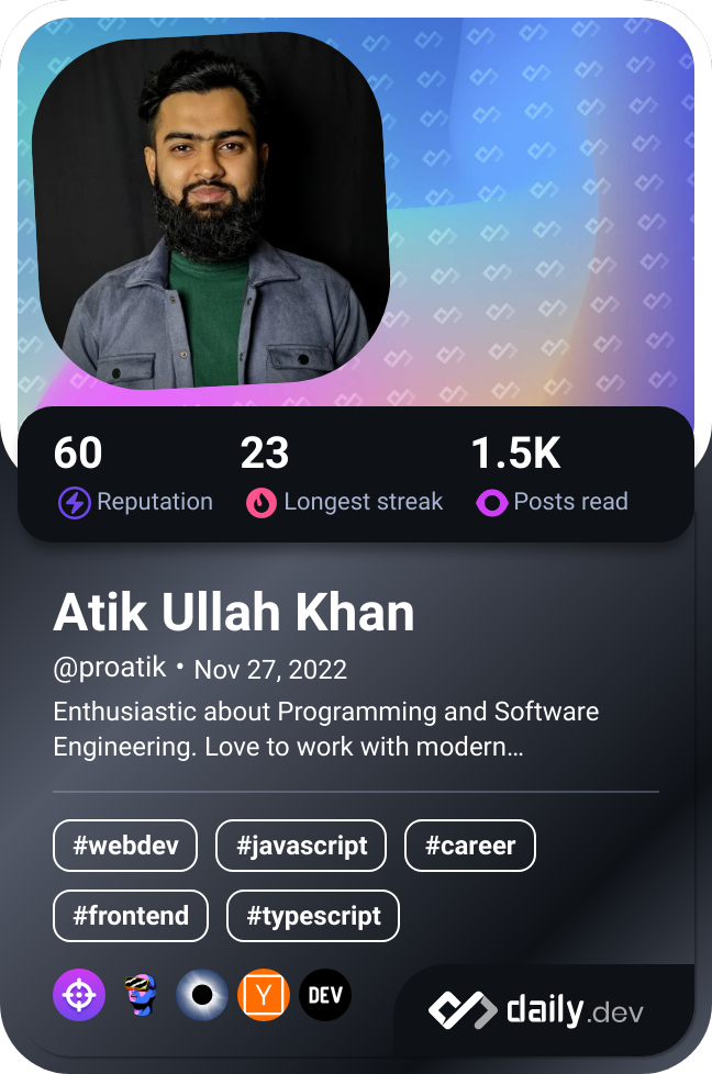 proatik (Atik Ullah Khan) · GitHub