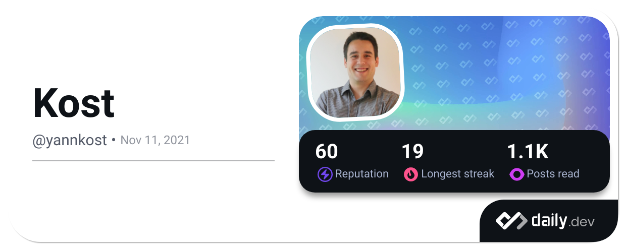 Kost (@yannkost) | daily.dev