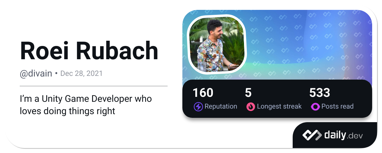 Roei Rubach (@divain) | daily.dev