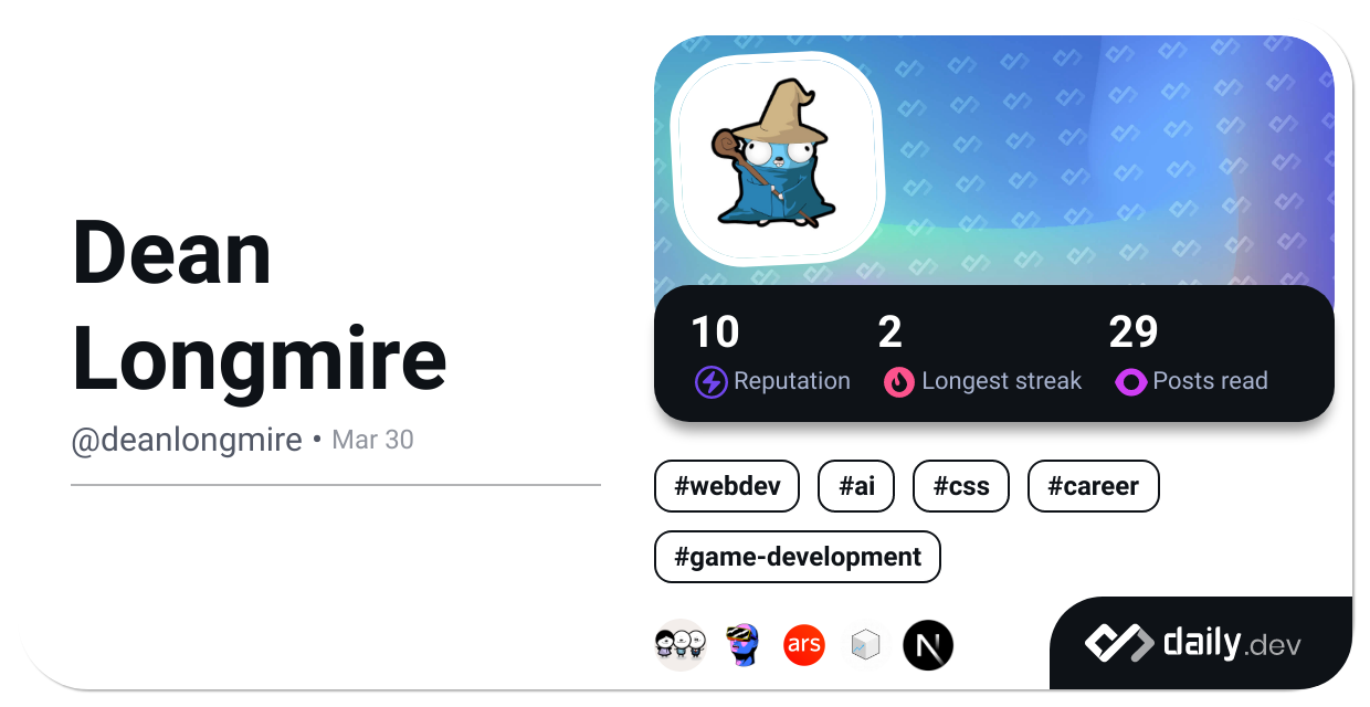 DeanLongmire (Dean Longmire) · GitHub