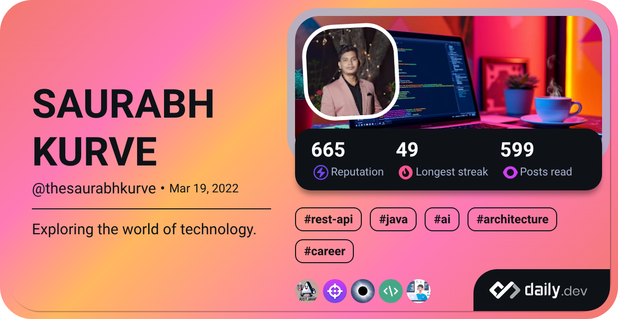 SAURABH KURVE (@thesaurabhkurve) | daily.dev