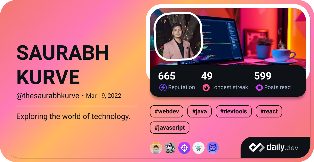 SAURABH KURVE (@thesaurabhkurve) | daily.dev