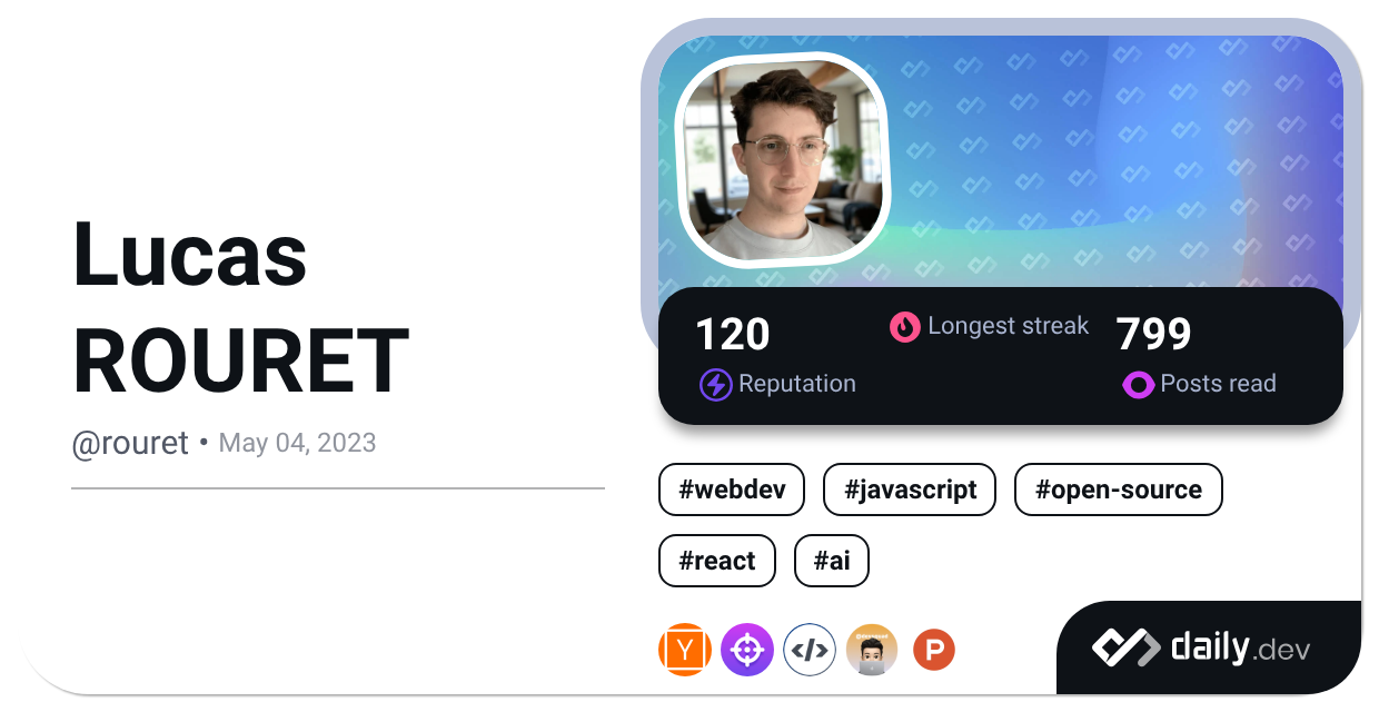 Lucas ROURET (@rouret) | daily.dev
