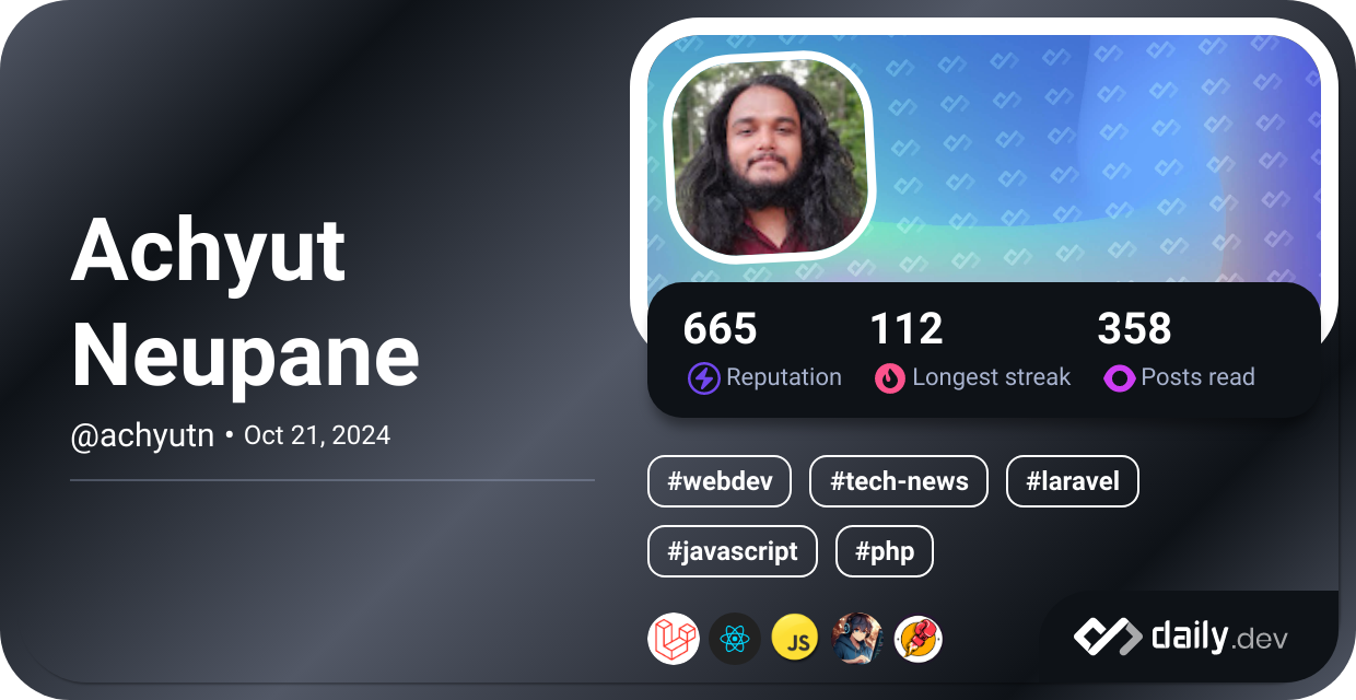 Achyut Neupane (@achyutn) | daily.dev