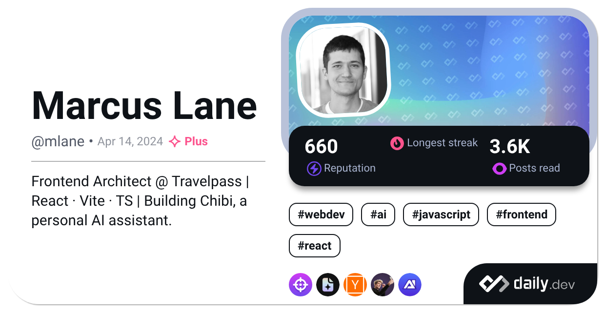 Marcus Lane (@mlane) | daily.dev