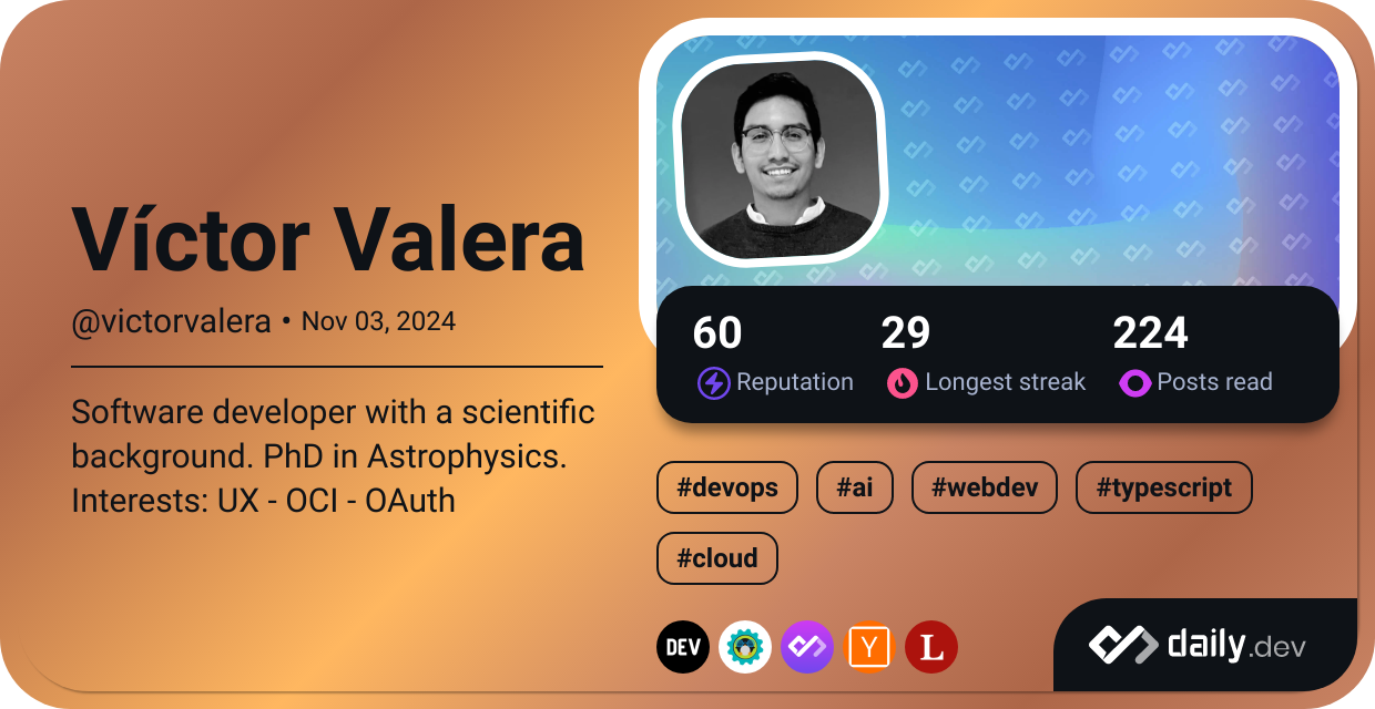Víctor Valera (@victorvalera) | daily.dev