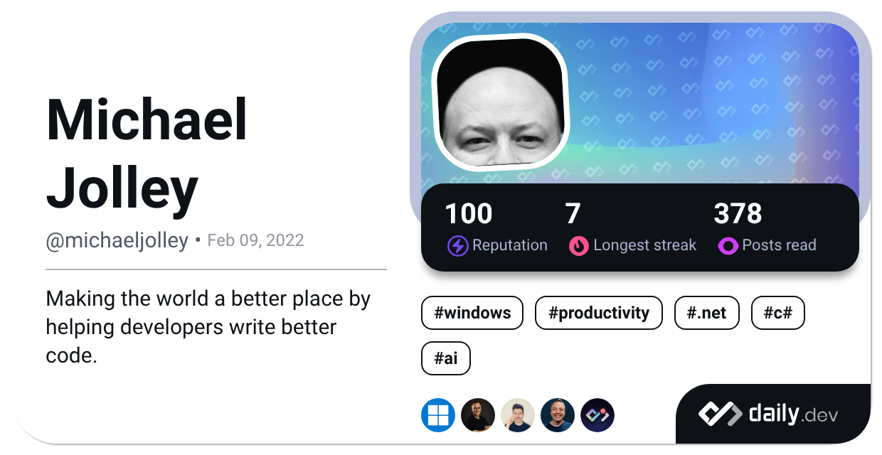 Michael Jolley (@michaeljolley) | daily.dev