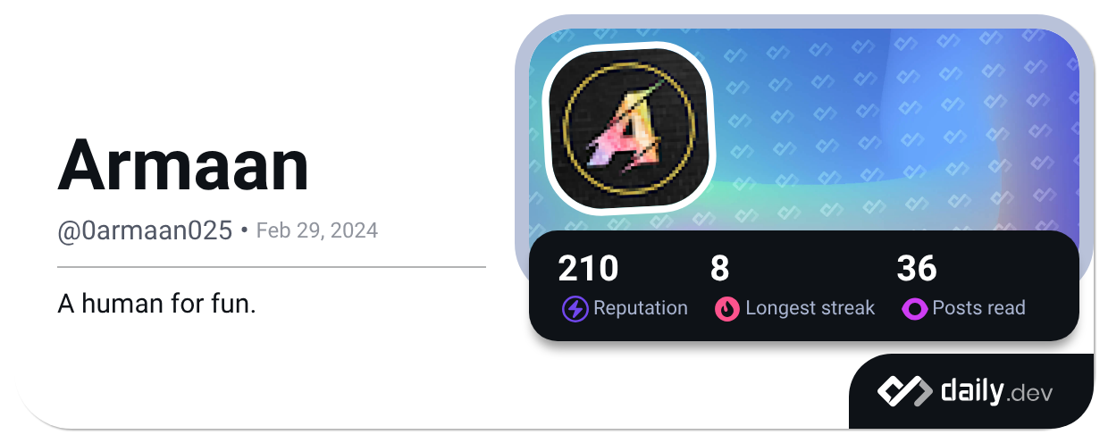 Recent Posts By Armaan 0armaan025 Daily Dev