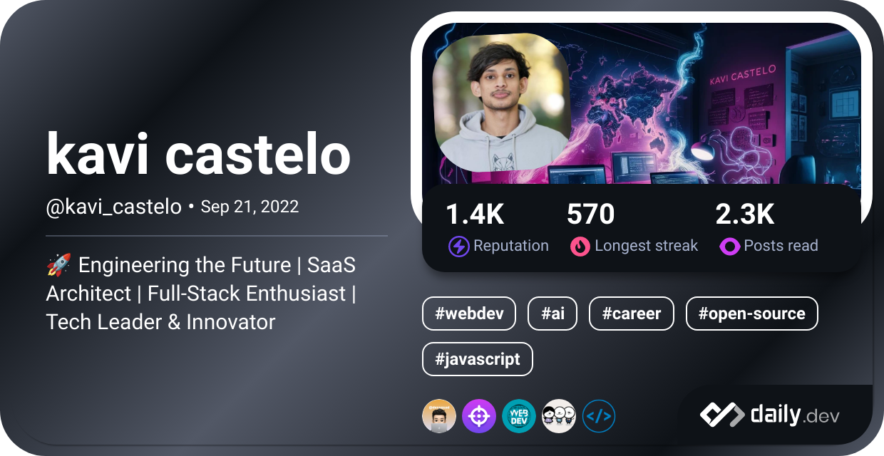 kavi castelo (@kavi_castelo) | daily.dev