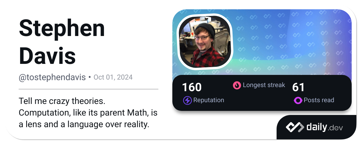 Stephen Davis (@tostephendavis) | daily.dev