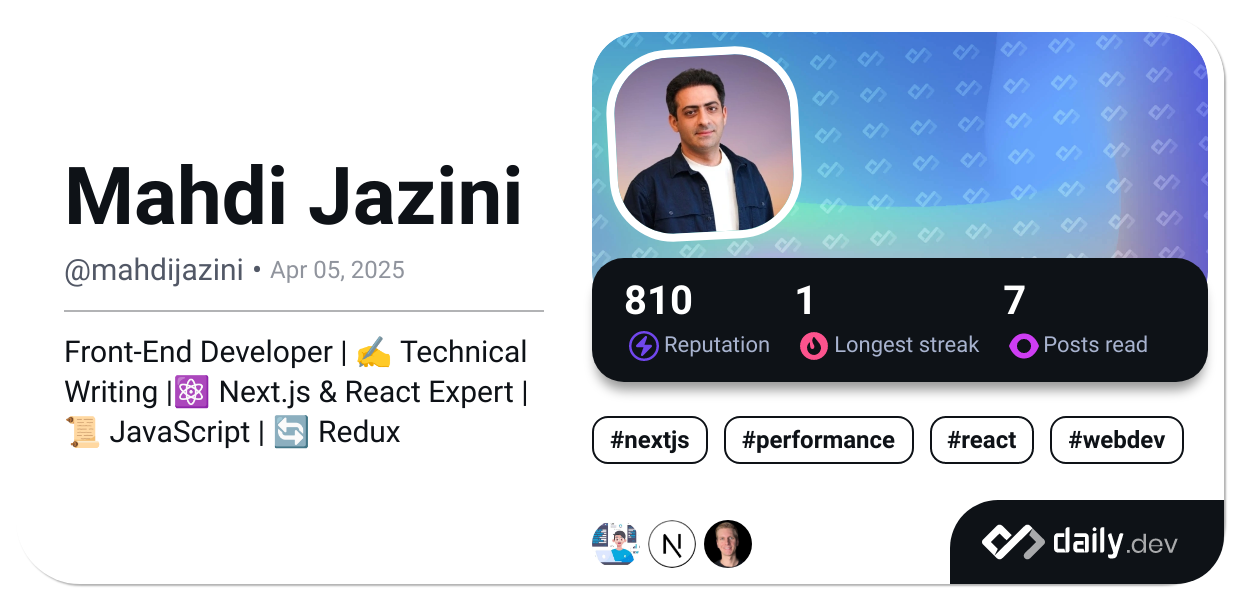 Mahdi Jazini (@mahdijazini) | daily.dev