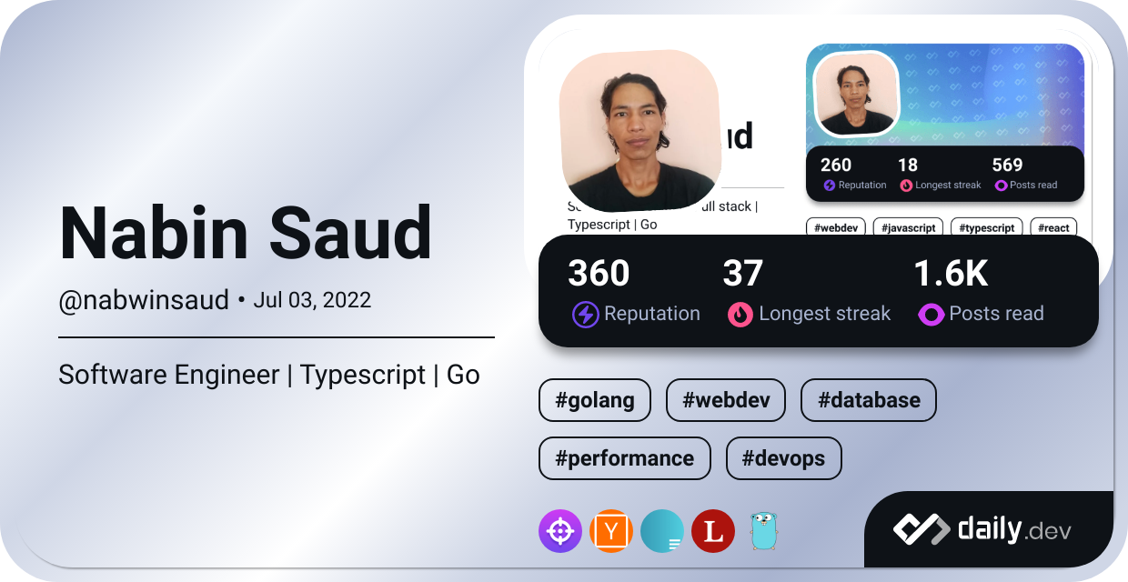 Nabin Saud (@nabwinsaud) | daily.dev