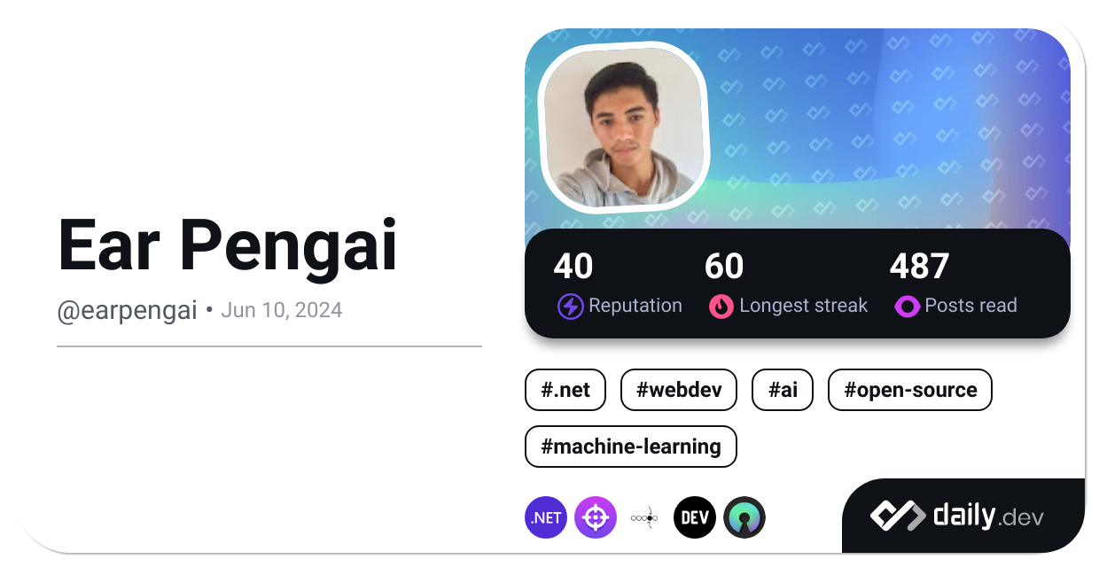 Ear Pengai (@earpengai) | daily.dev