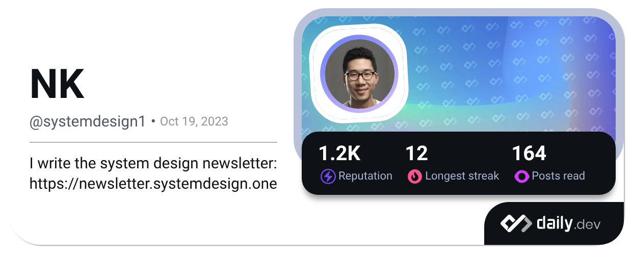 Posts upvoted by NK (@systemdesign1) | daily.dev